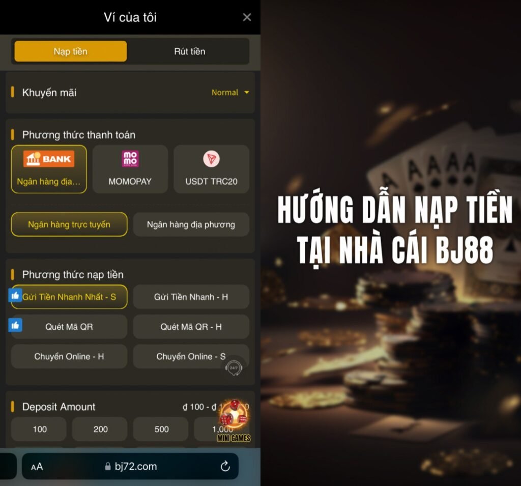 Cách nạp tiền BJ88 nhanh gọn nhất! - Trực tiếp đá gà thomo hôm nay